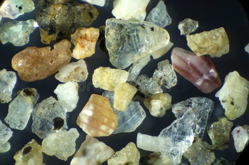 Colorful Micrograph of Sand Grains from Puerto Vallarta, Mexico Stock ...