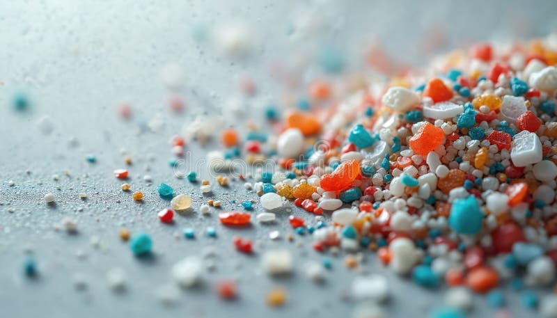 Colorful Microplastics Illustration, Speckled Texture. Plastic ...