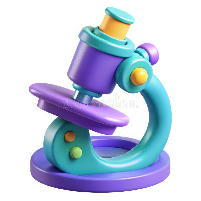 Colorful Microscope Illustration for Science Education Use Stock ...