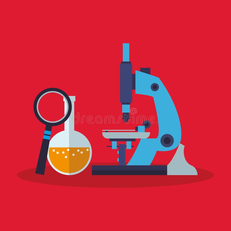 Colorful Microscope and Science Design Stock Vector - Illustration of ...