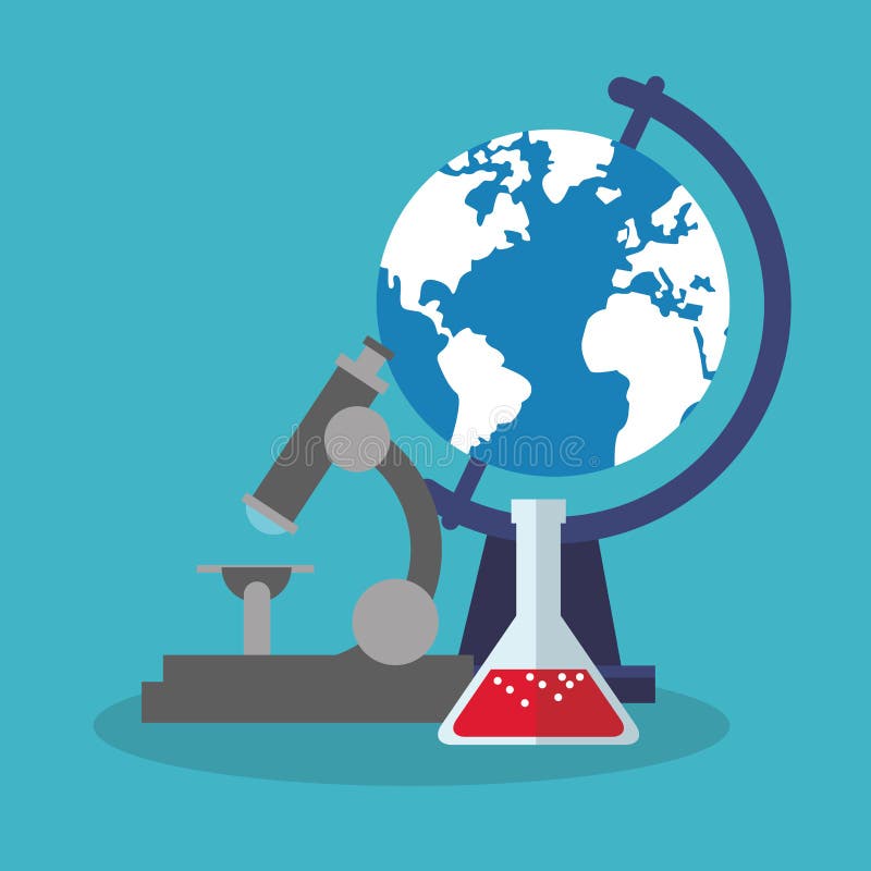 Colorful Microscope and Science Design Stock Vector - Illustration of ...