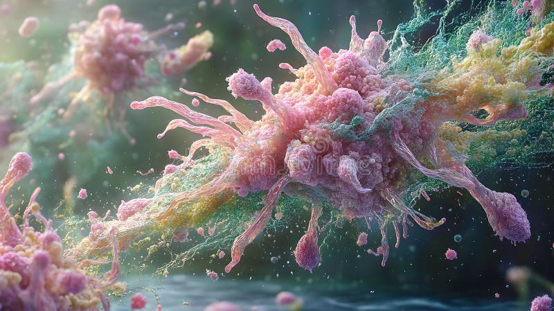 AI-Generated Cellular Burst Stock Illustration - Illustration of yellow ...