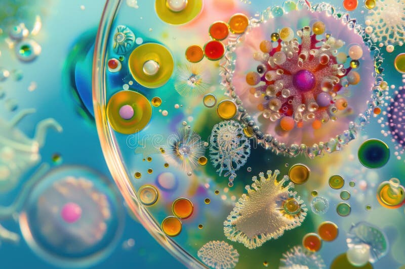 Colorful Microscopic World stock image. Image of subaquatic - 366839685