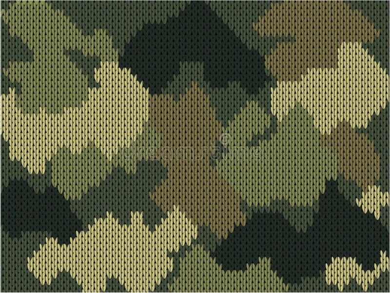 Colorful Military Decorative Camouflage. Knitting Khaki Pattern Stock ...