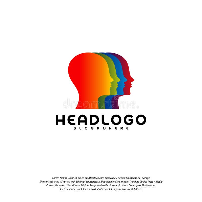 Colorful Mind Logo Vector, Head Intelligence Logo Designs Concept ...