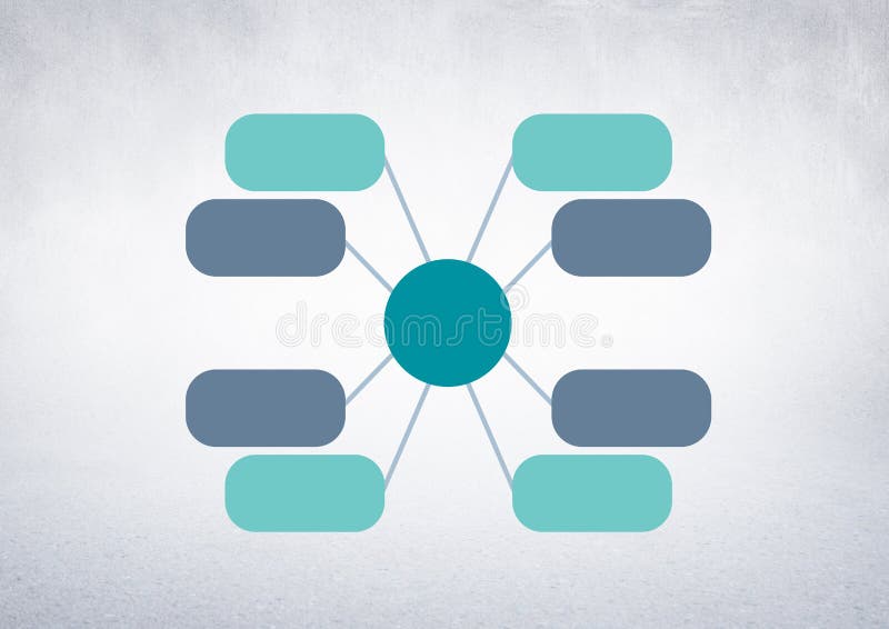 Colorful Mind Map Over Bright Background Stock Illustration ...