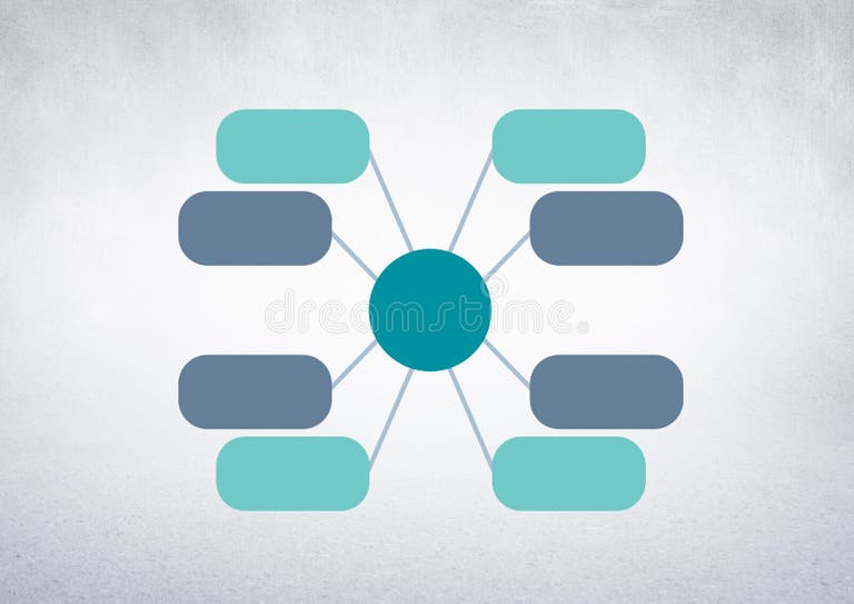 Colorful Mind Map Over Bright Background Stock Illustration ...