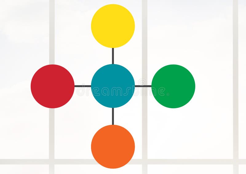 Colorful Mind Map Over Bright Background Stock Illustration ...