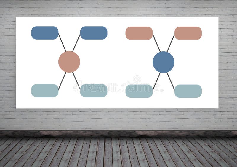 Colorful Mind Map Clouds Over Bright Background Stock Illustration ...