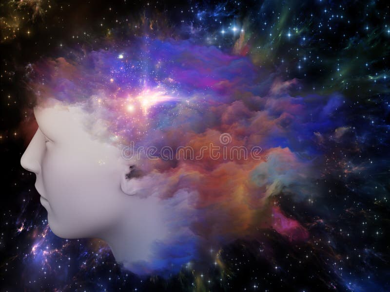 Colorful Mind Map Clouds Over Bright Background Stock Illustration ...