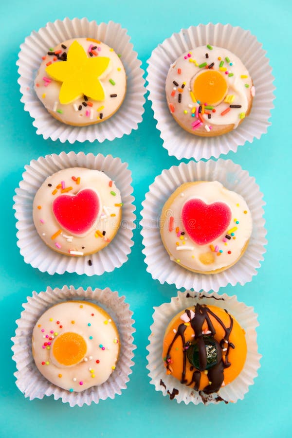 Colorful of Mini Donut Cake Dessert Stock Photo - Image of icing, tasty ...