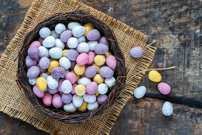 Mini easter eggs stock photo. Image of closeup, horizontal - 7588418
