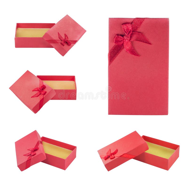 Colorful Mini Gift Box with Ribbon Stock Photo - Image of white ...