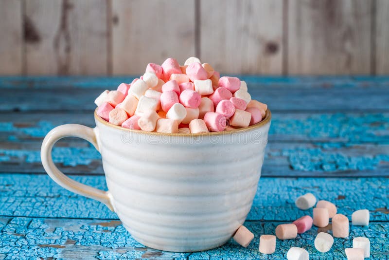 Colorful mini marshmallows stock image. Image of gooey - 205369057