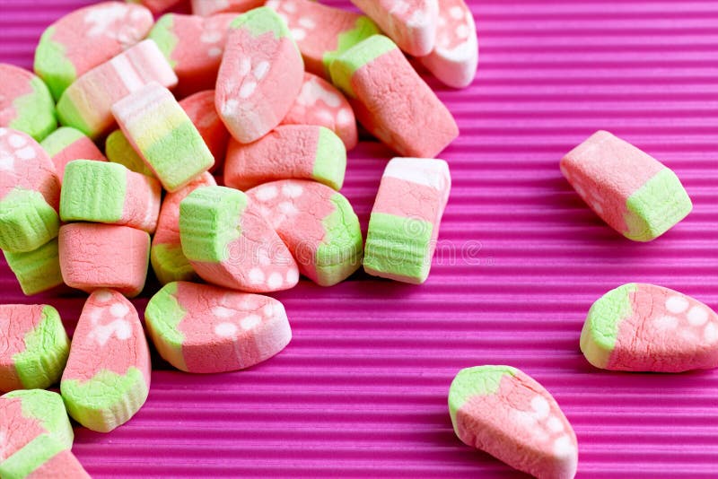 Colorful Miniature Marshmallows Stock Image - Image of horizontal ...