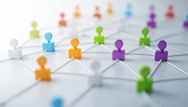 AI-Generated Network Visualization Stock Illustration - Illustration of ...