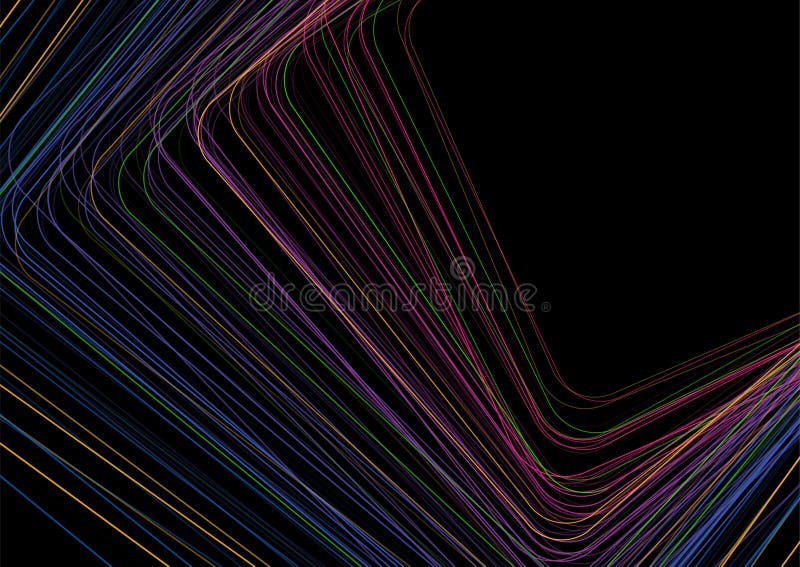 Colorful Minimal Lines Abstract Futuristic Tech Background Stock Vector ...