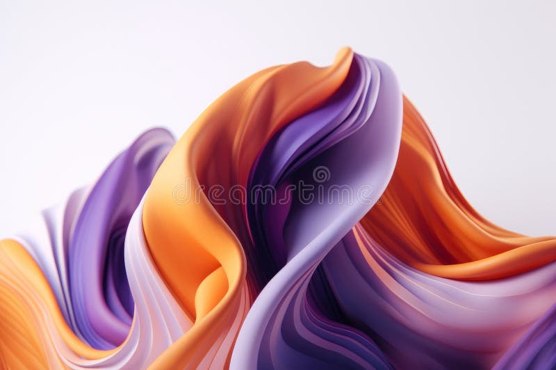 Colorful and Minimalist 3D Design with Twisted Waves and Studio ...