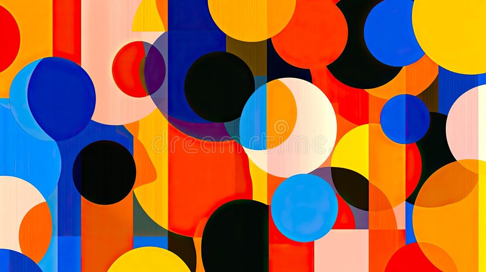 Colorful Minimalist Design Featuring Overlapping Speech Bubbles on a ...