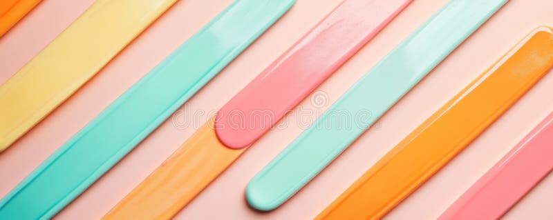 Colorful Minimalist Illustration of Popsicle Sticks Arranged in an Eye ...