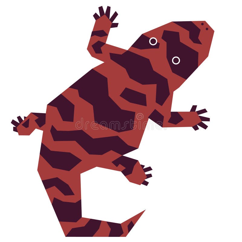 Colorful Minimalistic Illustration of an Extinct Prehistoric Animal ...