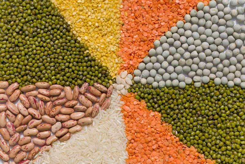 Colorful Mix from Different Dry Grains Stock Image - Image of orange ...