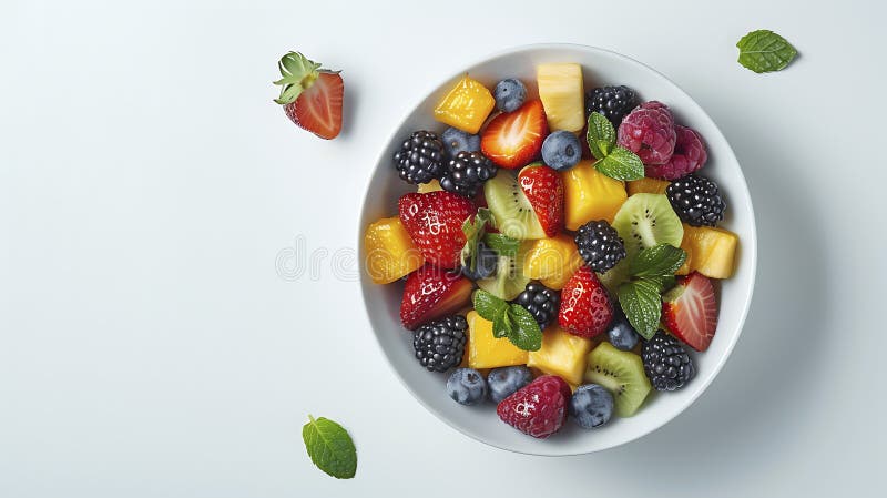 Colorful Mix of Fresh Fruits in a Bowl. Stock Photo - Image of summer ...
