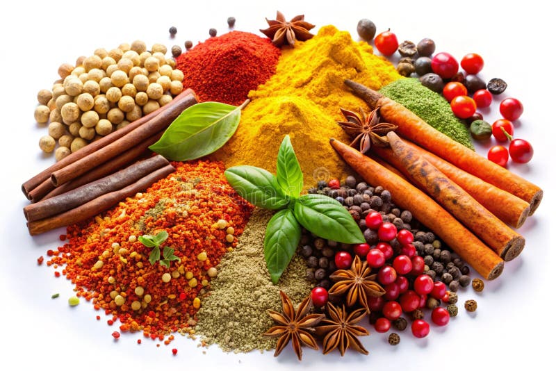 Colorful Mix of Spices stock illustration. Illustration of arrangement ...