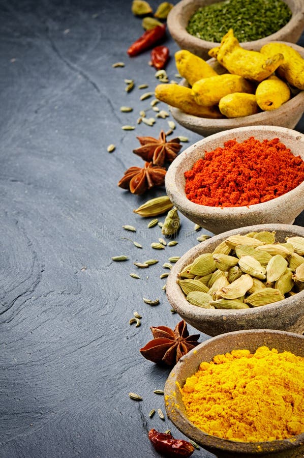 Colorful mix of spices stock image. Image of culinary - 22458561