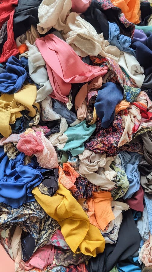 Colorful Mixed Fabric Textiles in Various Textures and Patterns Fashion ...