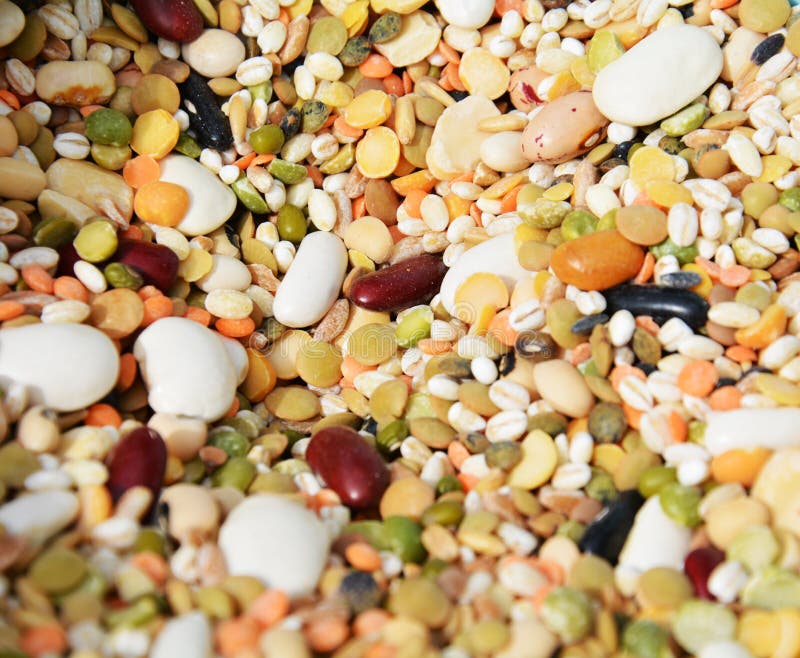 Colorful Mixture of Grain Background Stock Photo - Image of food ...