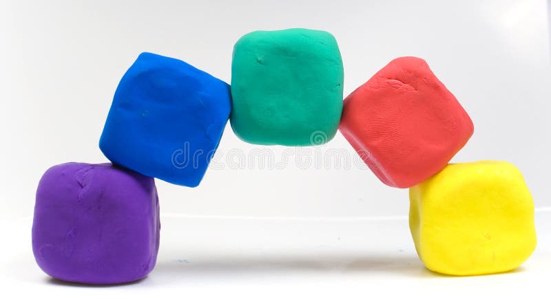 Colored blocks of clay stock image. Image of circle, shape - 9610337