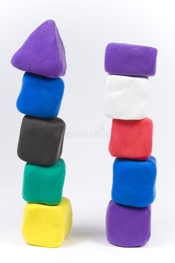Colored blocks of clay stock image. Image of circle, shape - 9610337