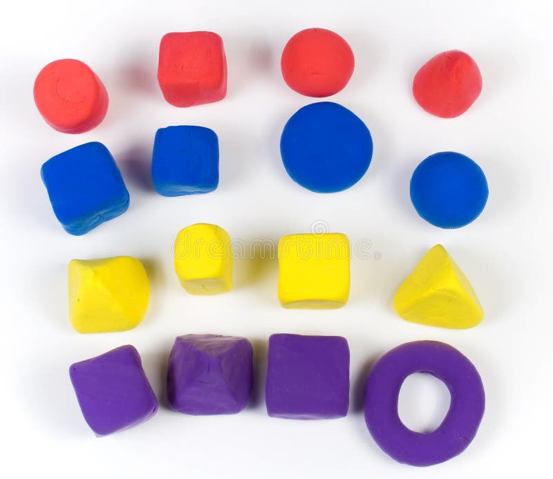 Colored blocks of clay stock image. Image of circle, shape - 9610337