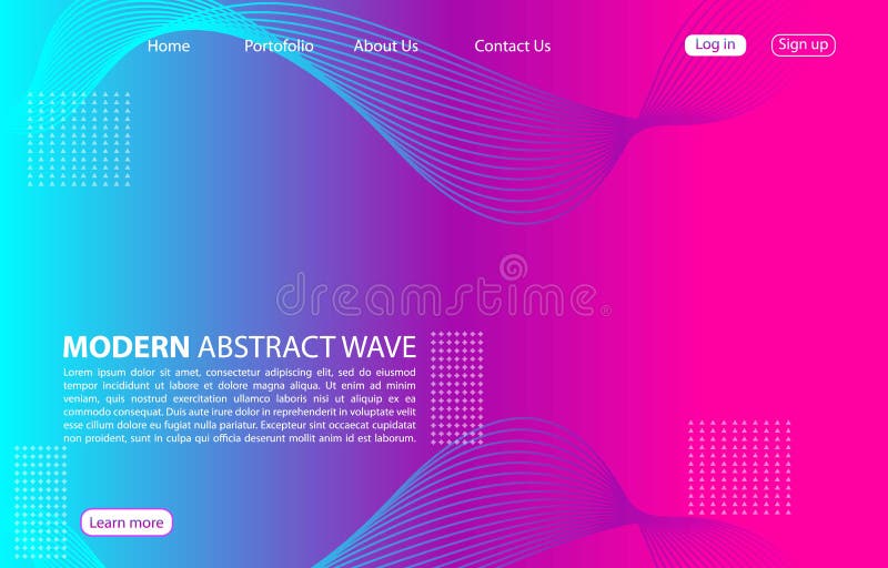 Colorful Modern Abstract Wave Background.Landing Page Abstract Wave ...