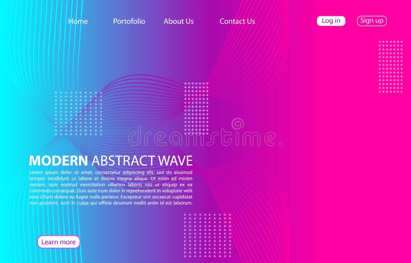 Colorful Modern Abstract Wave Background.Landing Page Abstract Wave ...