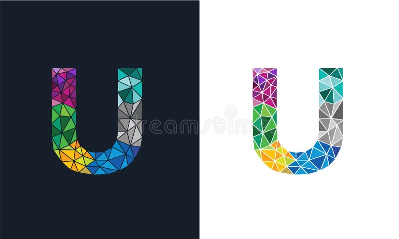 Colorful Modern Letter U Logo Design Template Stock Illustration ...