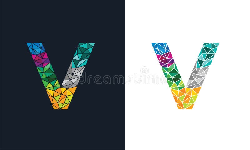 Colorful Modern Letter V Logo Design Template Stock Illustration ...