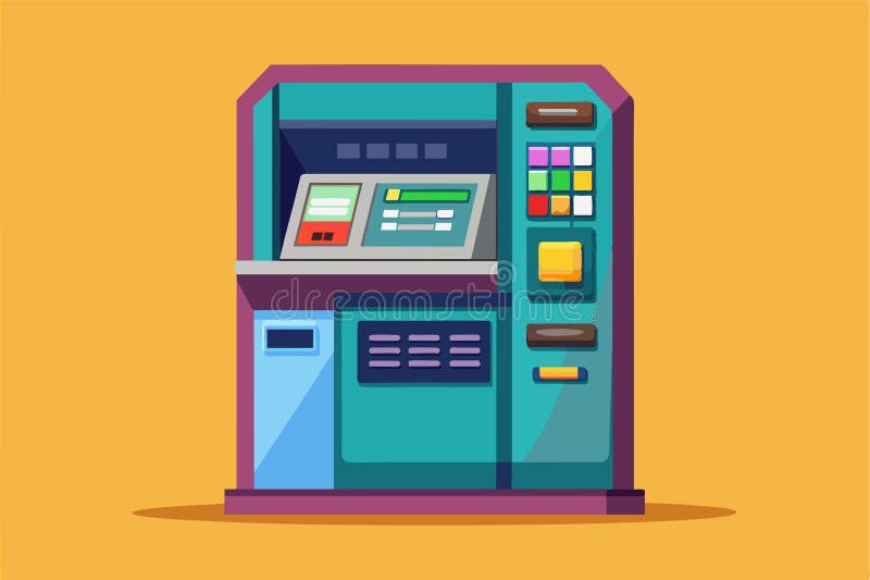 A Colorful and Modern ATM Machine Design Ready for Customization ...