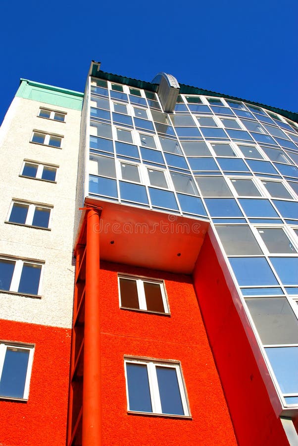 Colorful modern building stock image. Image of angle - 11995531
