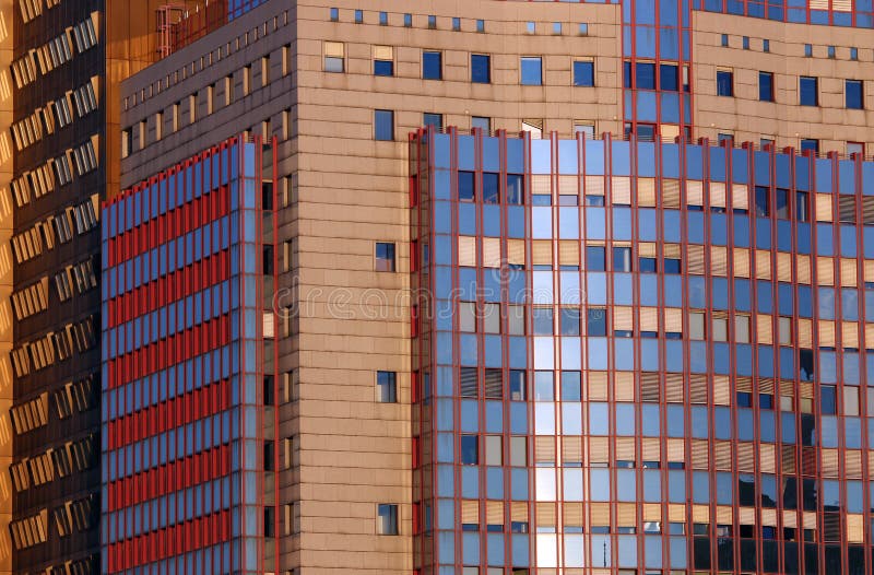 Colorful Modern Building Facade Architecture Background in Vienna Stock ...