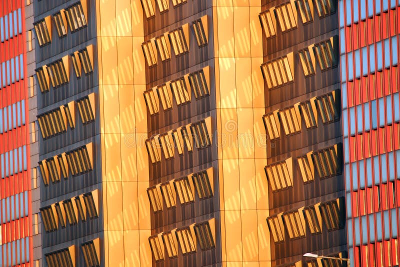 Colorful Modern Building Facade Background Vienna Stock Image - Image ...