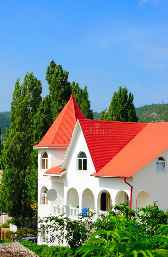 Colorful Modern Country House Stock Image - Image of property, colorful ...