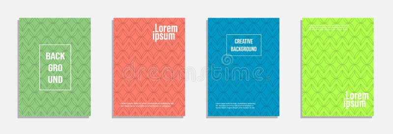 Colorful and Modern Cover Design. Set of Geometric Pattern Background ...