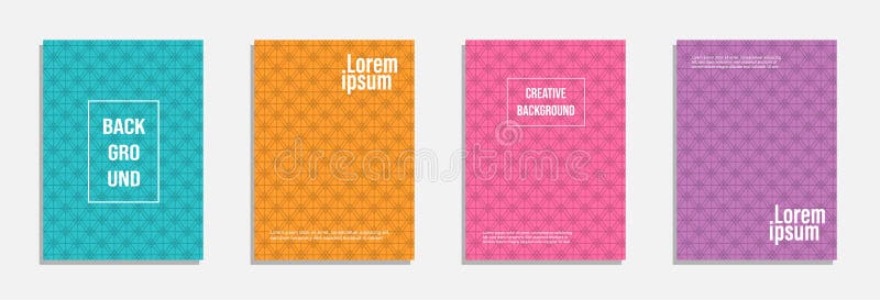 Colorful and Modern Cover Design. Set of Geometric Pattern Background ... Colorful and Modern Cover Design. Set of Geometric Pattern Background ...