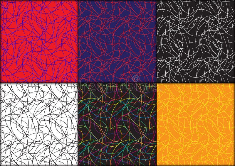 Colorful Modern Curve Line Seamless Pattern Vector Back Stock Vector ...