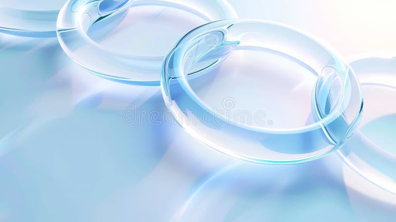 Colorful Modern Geometric Rings White Background. Business Technology ...