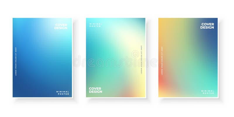 Colorful Modern Gradient Covers Template Design Set Stock Vector ...