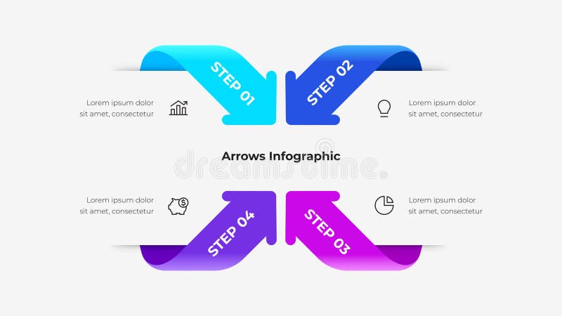 Colorful and Modern Infographic Showcasing a Four Step Process with ...