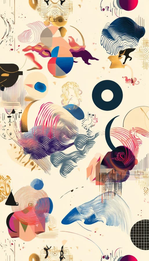 Colorful Modern Interpretation of Ancient Greek Abstraction with ...
